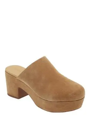 CHOCOLAT BLU Ginette Platform Clog - Camel Suede