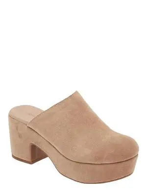 CHOCOLAT BLU Ginette Platform Clog - Latte Suede