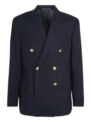 Polo Ralph Lauren Wool Double-breasted Blazer - Navy