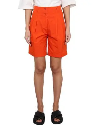 Aspesi Cotton Poplin Shorts - Orange