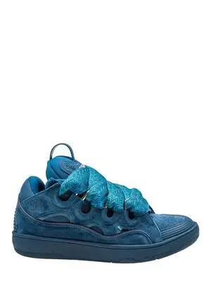 LANVIN Lanvin Suede Sneaker Blu Petrolio