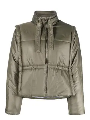 GANNI High-neck Padded Jacket - Green