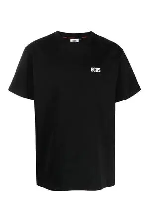 Gcds Logo-print Cotton T-shirt - Black
