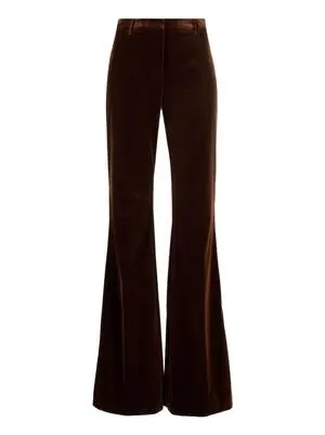 Etro Velvet Flared Trousers - Brown