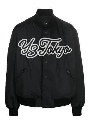 Y3 Team Logo-embroidered Jacket - Black