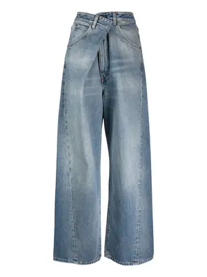 DARKPARK Ines Asymmetric Wide-leg Jeans - Blue