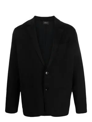 Brioni Single-breasted Jersey Blazer - Black