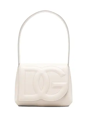 Dolce & Gabbana Dg Logo Leather Shoulder Bag - Neutrals