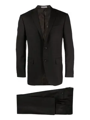 Corneliani Single-breasted Virgin Wool Suit - Brown