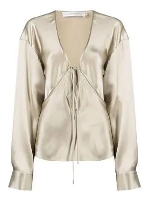 Christopher Esber Triquetra Silk Blouse - Neutrals