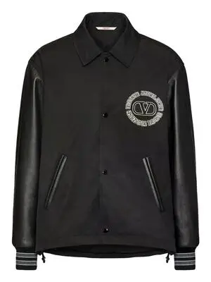 Valentino Garavani Logo-patch Varsity Jacket - Black