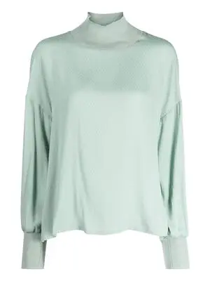 Lorena Antoniazzi High-neck Wide-sleeves Jumper - Green