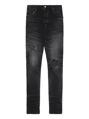 Amiri Crystal-embellished Skinny Jeans - Black