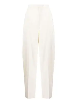 ANOUKI Wool-blend Wide-leg Trousers - White