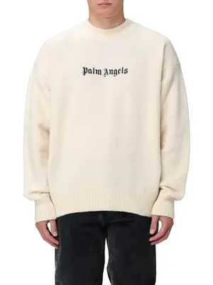 Palm Angels Wool Blend Sweater - White