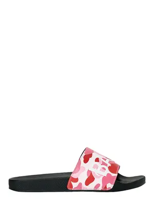 BAPE Abc Camo Slides - Pink