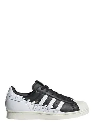 Adidas Superstar Stitched Sneakers - Black