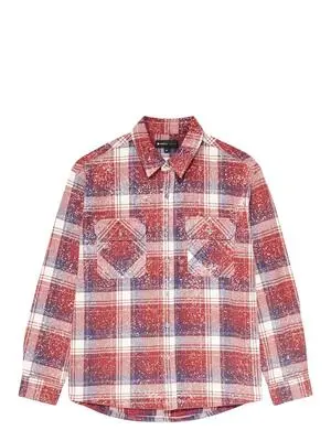 PURPLE BRAND Plaid Woven Shirt - Red