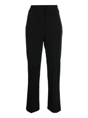 Dkny High-waisted Cropped Trousers - Black