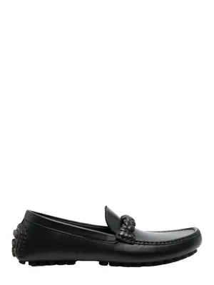 GIANVITO ROSSI Monza Leather Loafers - Black