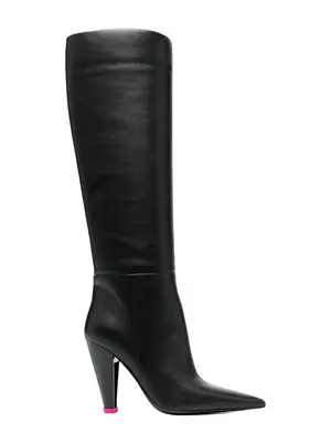 3JUIN Alexa 115mm Leather Boots - Black