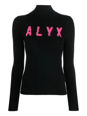 1017 Alyx 9sm Logo Intarsia-knit Jumper - Black
