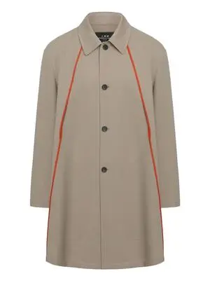 Shanghai Tang Piped-trim Trench Coat - Neutrals