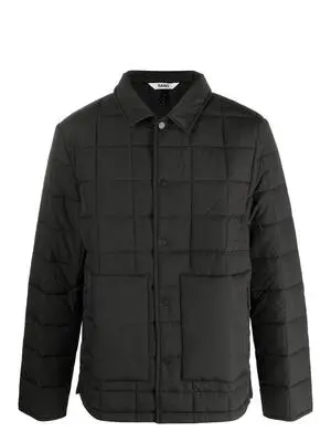 Rains Liner Press-stud Quilted Shirt Jacket - Black