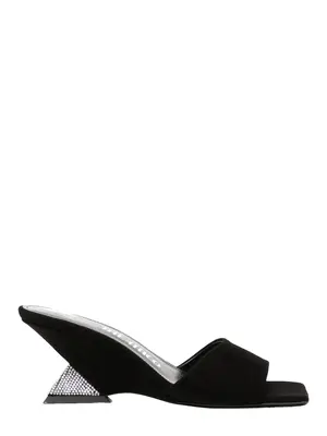 Attico Cheope 60mm Wedge Sandals - Black