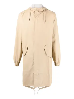 Rains Fishtail Coated Parka - Neutrals