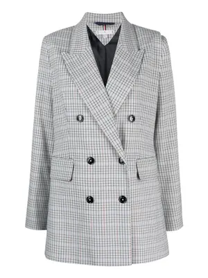 TOMMY HILFIGER Tommy Hilfiger Checked Double-Breasted Blazer