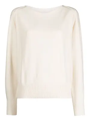 Dkny Round-neck Long-sleeve Jumper - Neutrals
