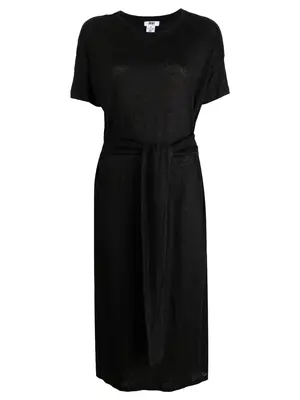 Dkny Linen Long Dress - Black