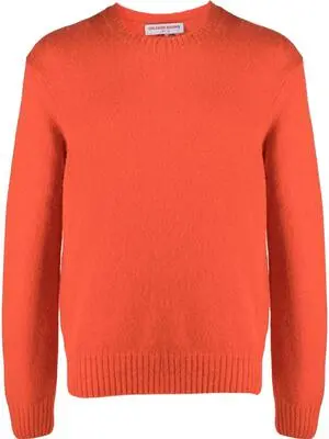 Orlebar Brown Lorca Logo-patch Knitted Jumper - Orange