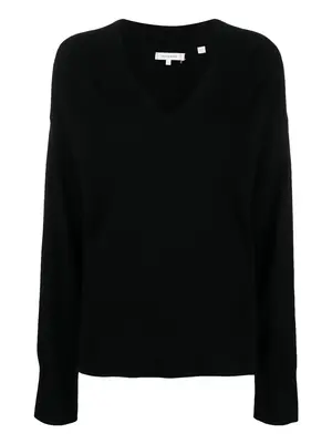 Chinti & Parker V-neck Knitted Jumper - Black