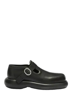 JIL SANDER Leather Loafers - Black