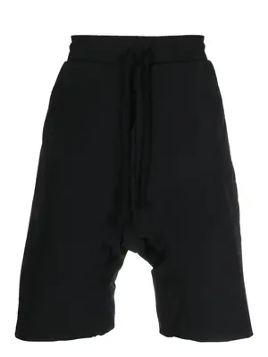 THOM KROM Elasticated-waist Drop-crotch Shorts - Black
