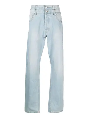 VTMNTS Double-layer Straight-leg Jeans - Blue