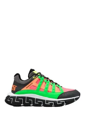 Versace Trigreca Panelled Sneakers - Grey