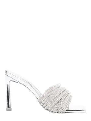 Simkhai 105mm Lena Crystal-embellished Sandals - Silver