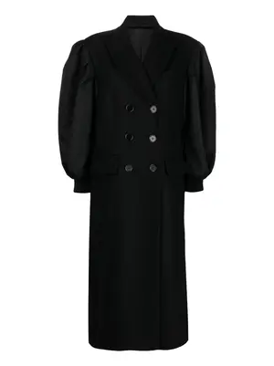 SIMONE ROCHA Simone Rocha Double-Breasted Wool-Blend Coat