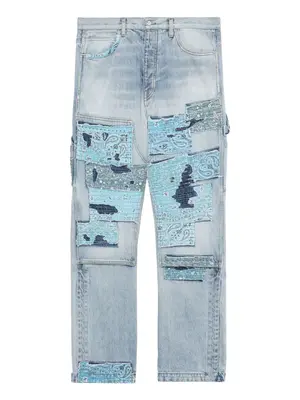 Amiri High-rise Patchwork Jeans - Blue