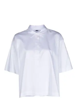 Dkny Short-sleeve Cotton Shirt - White