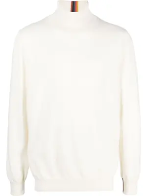 Paul Smith Roll-neck Cashmere Jumper - White