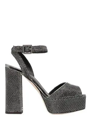 GIUSEPPE ZANOTTI 120mm Metallic Leather Sandals - Silver