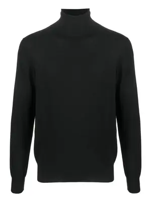 Ralph Lauren Purple Label Roll-neck Cashmere Jumper - Black