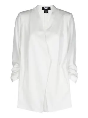 Dkny V-neck Long-sleeve Blazer - White
