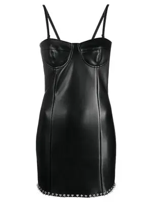 Patrizia Pepe Ring-detailing Mini Dress - Black