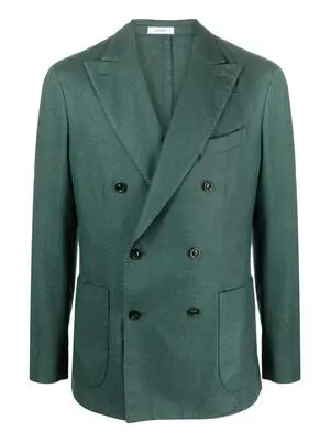 Boglioli Wide-lapel Double-breasted Blazer - Green