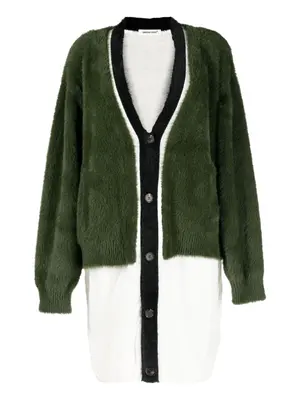 UNDERCOVERISM Layered V-neck Cardigan - Green